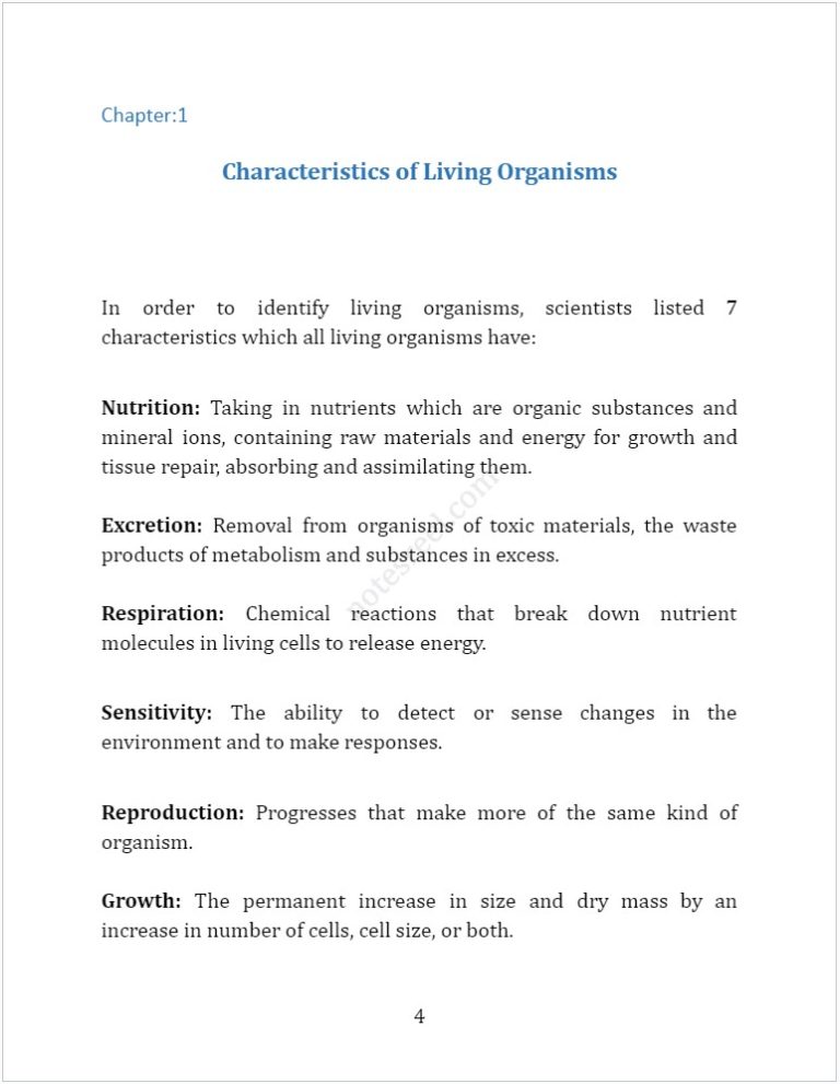 Biology (5090) O-level Notes - Cambridge International